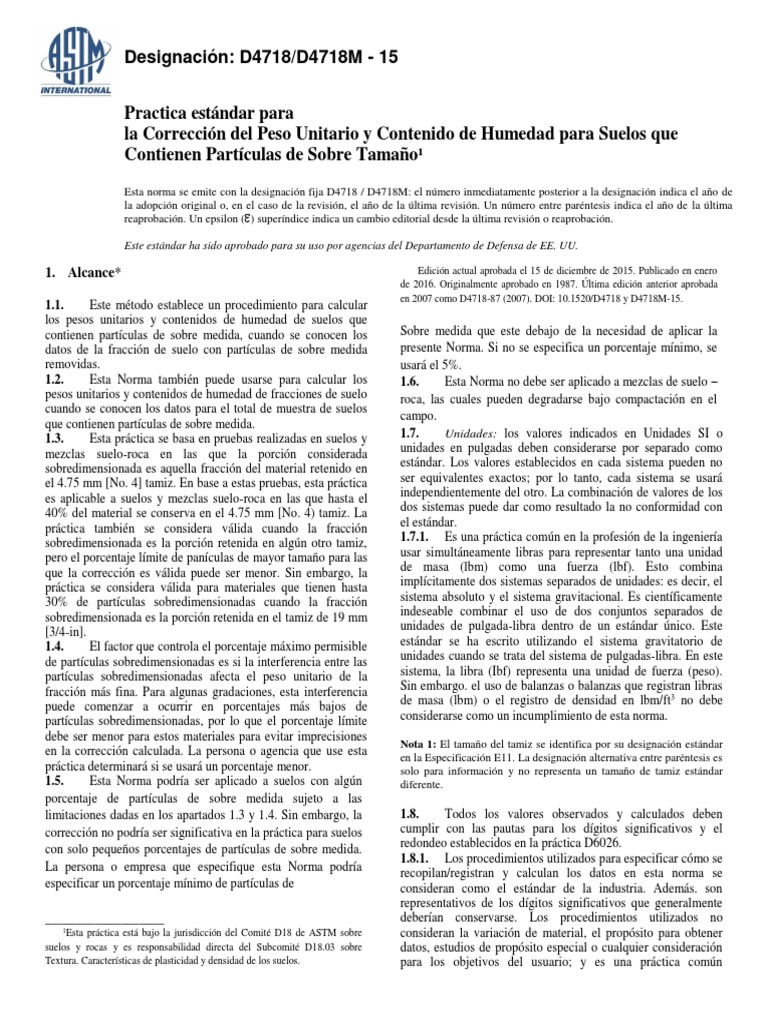 Astm D4718 - 2015 | PDF
