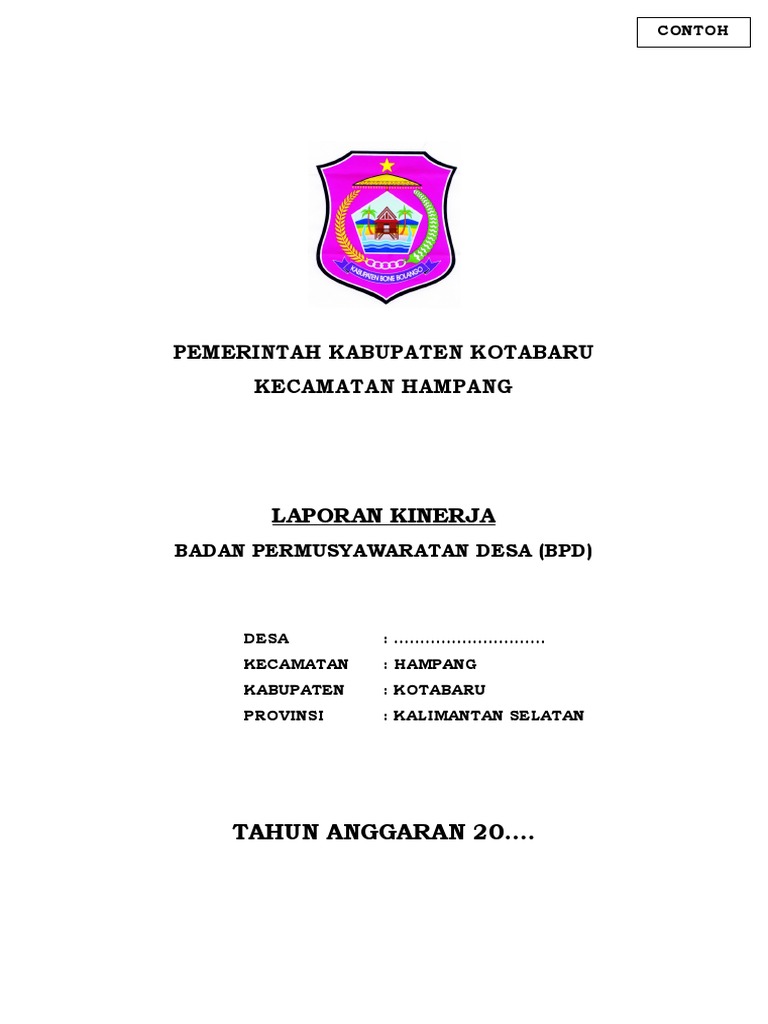 Contoh Laporan Kinerja BPD (1) 3 | PDF