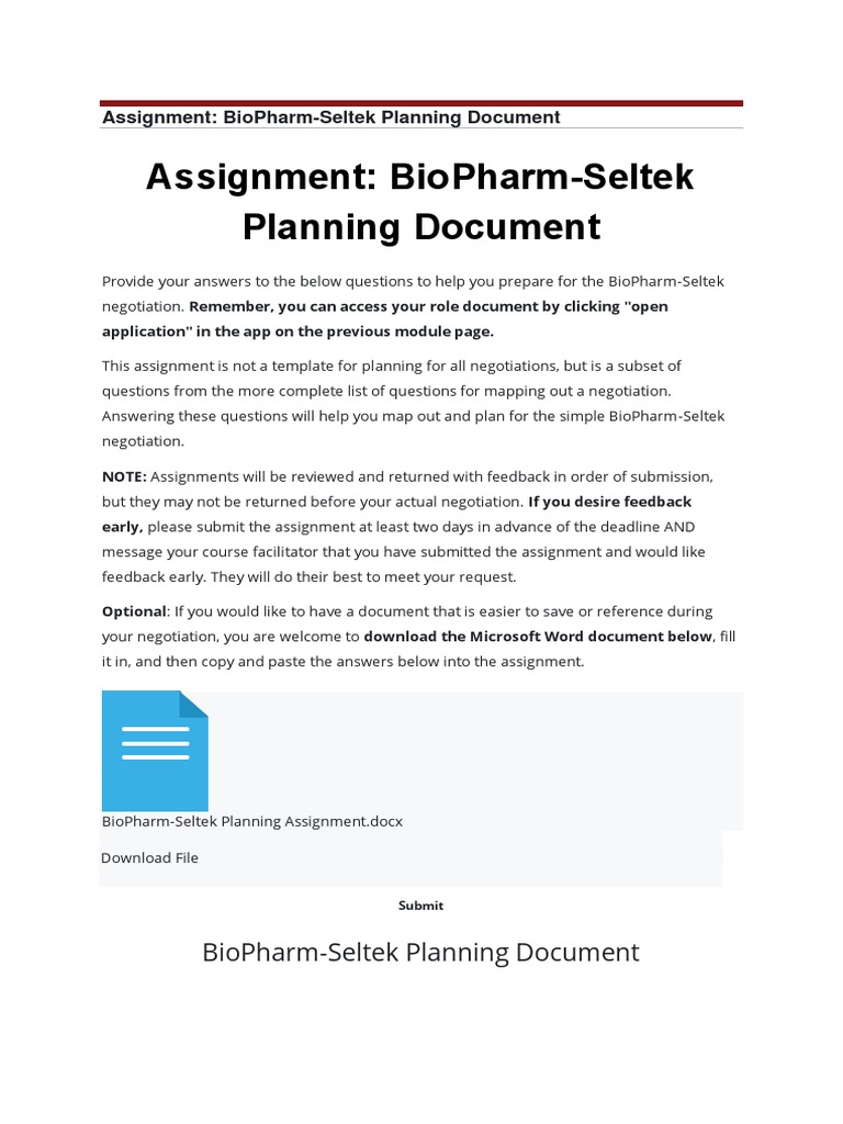 BioPharm-Seltek Negotiation Planning Guide | PDF | Negotiation | Cognition