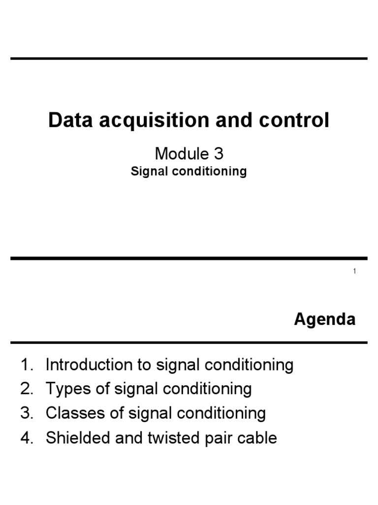 Data Acquisition and Control: Signal Conditioning | PDF | Analog To ...