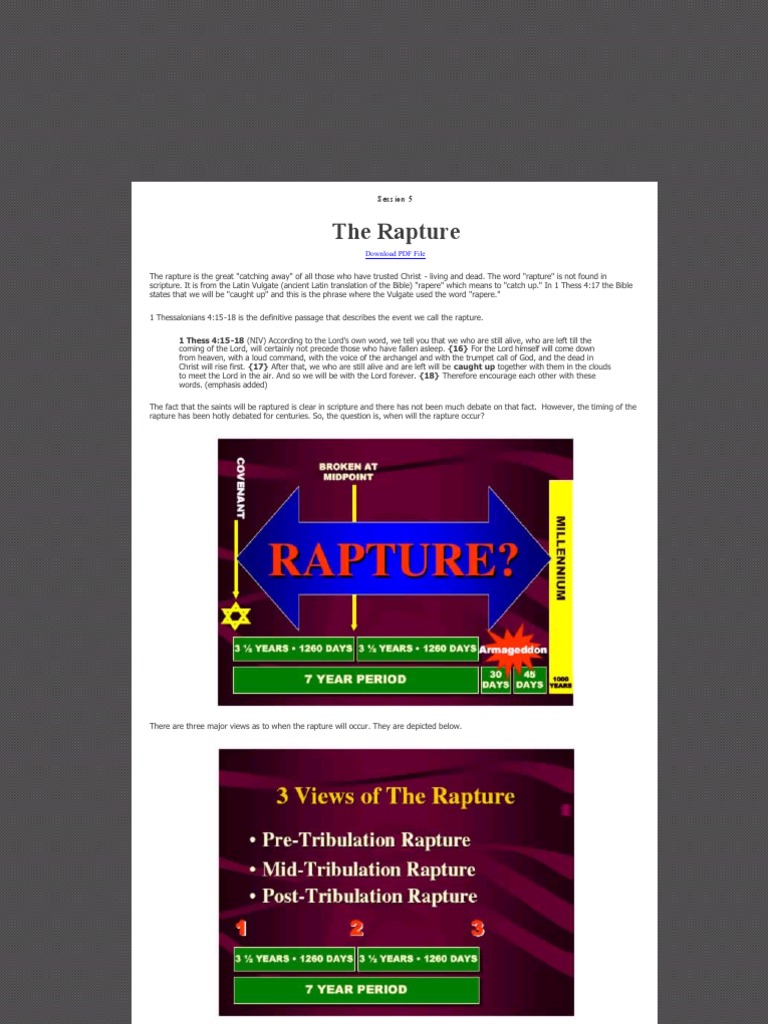 The Rapture Download Pdf Pdf Rapture Great Tribulation