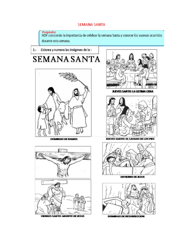 SEMANA SANTA - Ficha de Trabajo | PDF