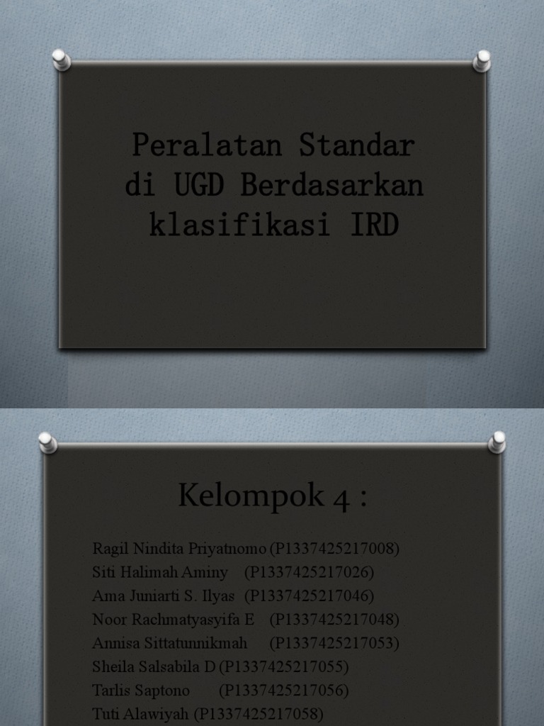 Peralatan Standar UGD | PDF | Pengembangan Diri | Kesehatan Holistik