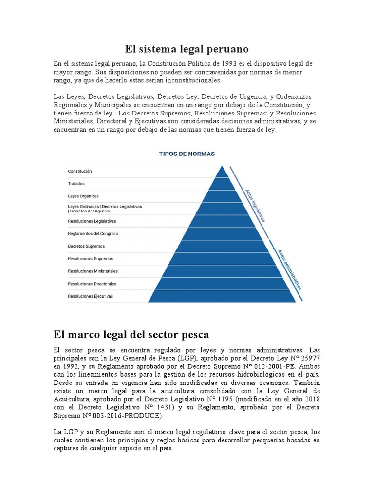 El Sistema Legal Peruano | PDF | Pesquería | Perú