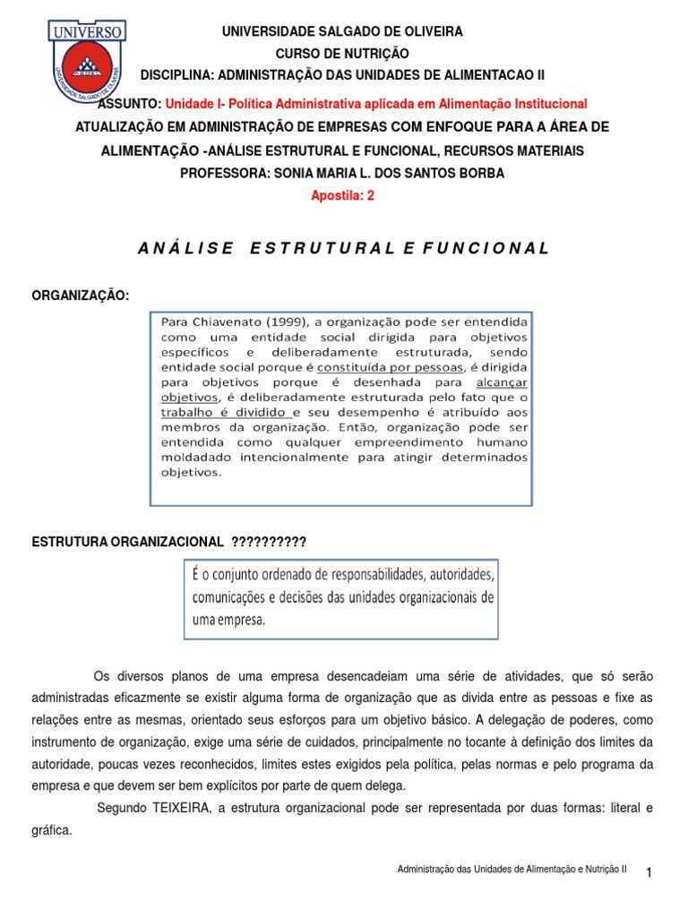 2 Apostila - UAN II - 2020.doc Atualizada | PDF | Business