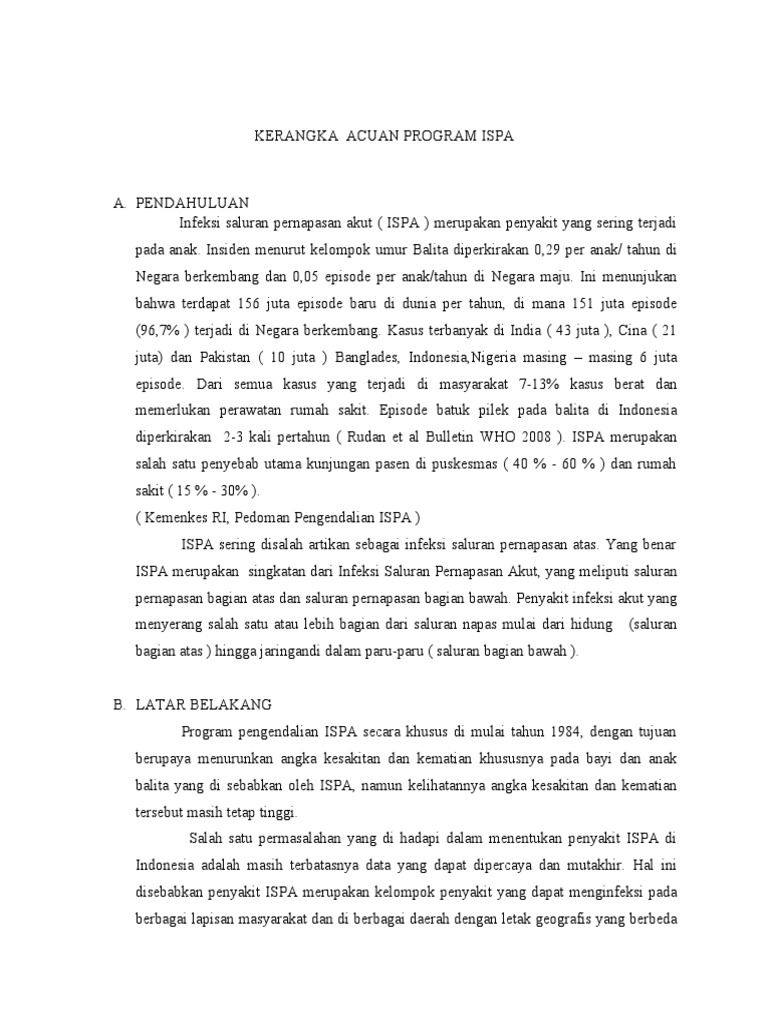 Program Pengendalian ISPA Balita | PDF