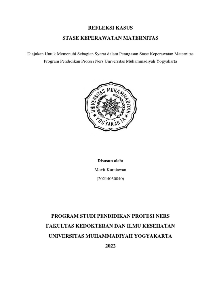 Refleksi Kasus Stase Maternitas 1 | PDF | Sains & Matematika