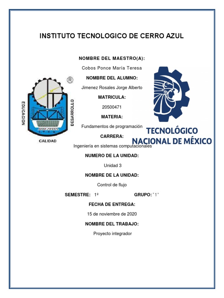 Proyecto Integrador | PDF | Java (lenguaje de programación) | Flujo de control