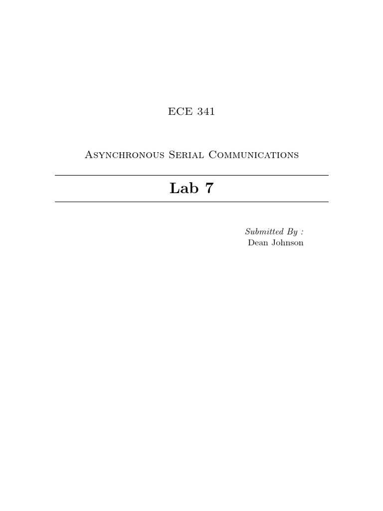 Ece 341 Lab7 Pdf Computer Science Information And Communications