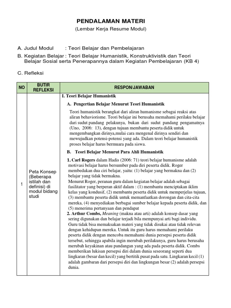 LK - Resume Pendalaman Materi PPG 2021 KB 4 | PDF | Filsafat | Sains & Matematika