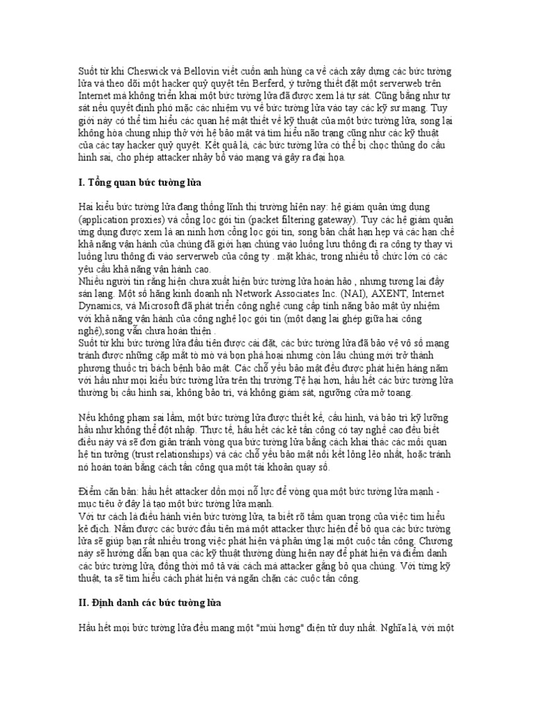 Fire Wall, Attack and Defense | PDF