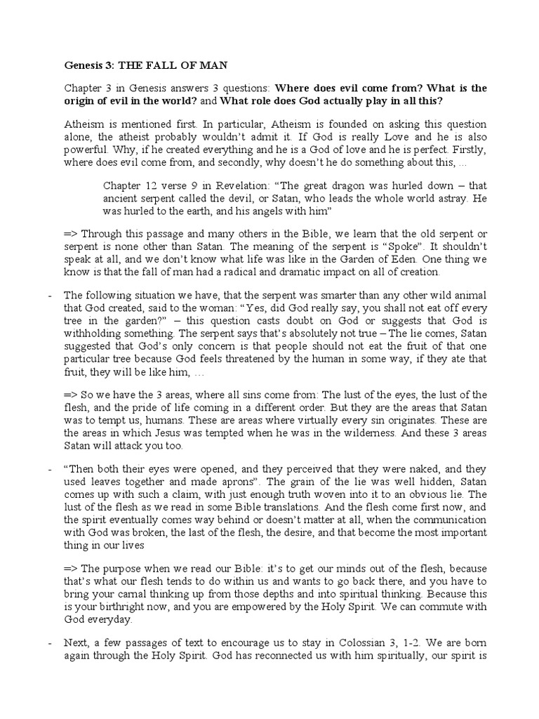 Genesis 3 | PDF | Serpents In The Bible | Religious Belief And Doctrine