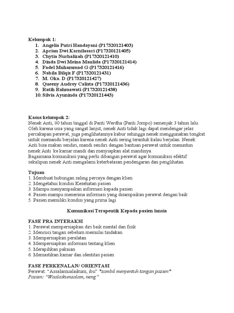 P10 - Komter Pada Pasien Lansia - K.1 | PDF