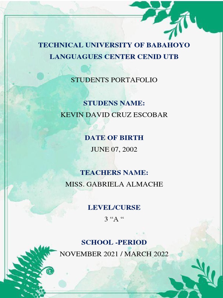 Technical University of Babahoyo Languagues Center Cenid Utb | PDF