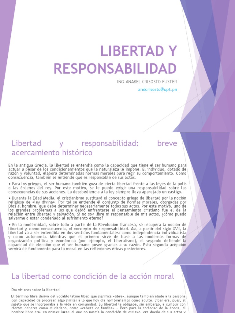 Libertad y Responsabilidad | PDF | Libertad | Moralidad