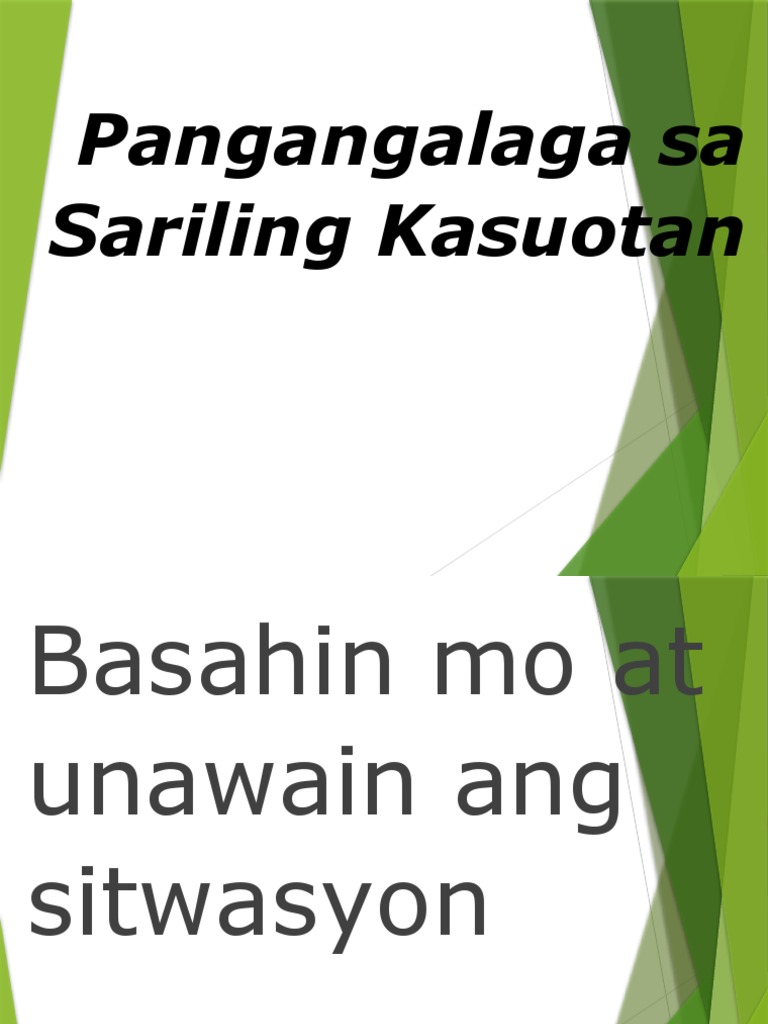 Pangangalaga Sa Sariling Kasuotan | PDF