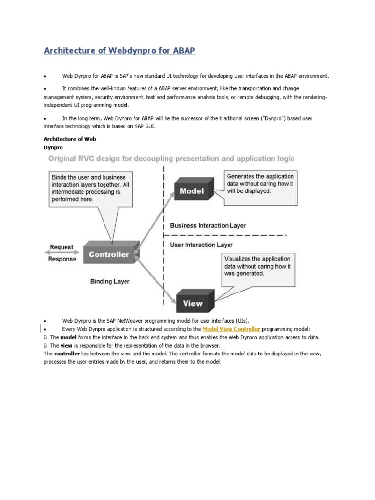 SAP Web Dynpro for ABAP Overview | PDF
