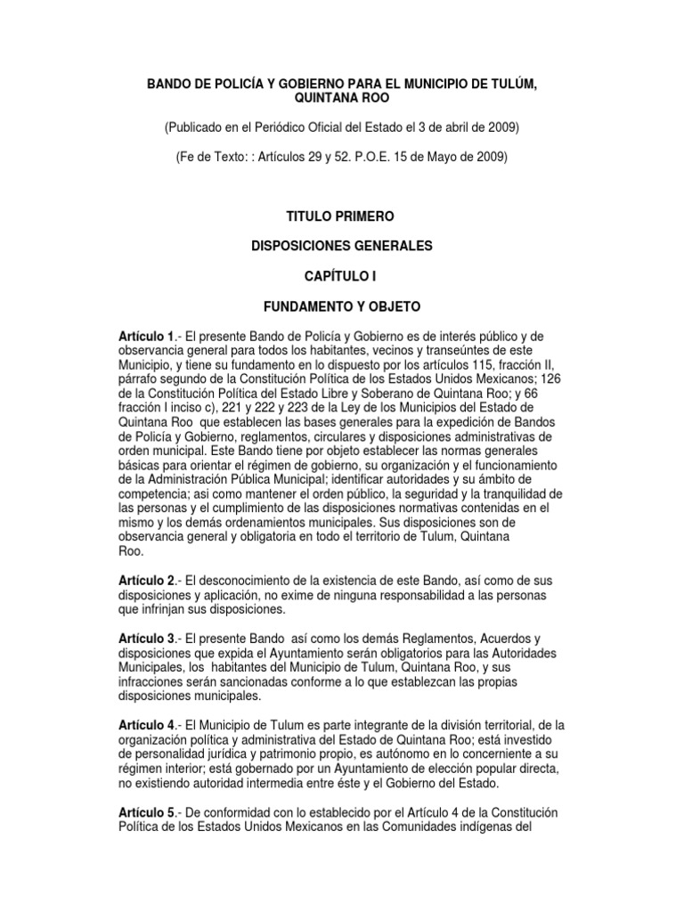 01 Bando | PDF | Gobierno local | Alcalde