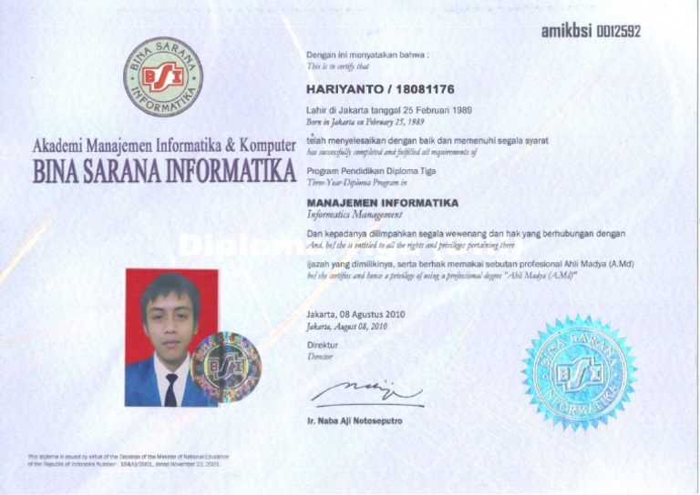 Ijazah d3 | PDF
