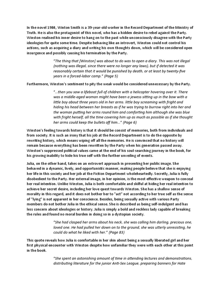 Unit 3 Assignment 1 1984 FINAL REVISED 22032021 | PDF | General Fiction