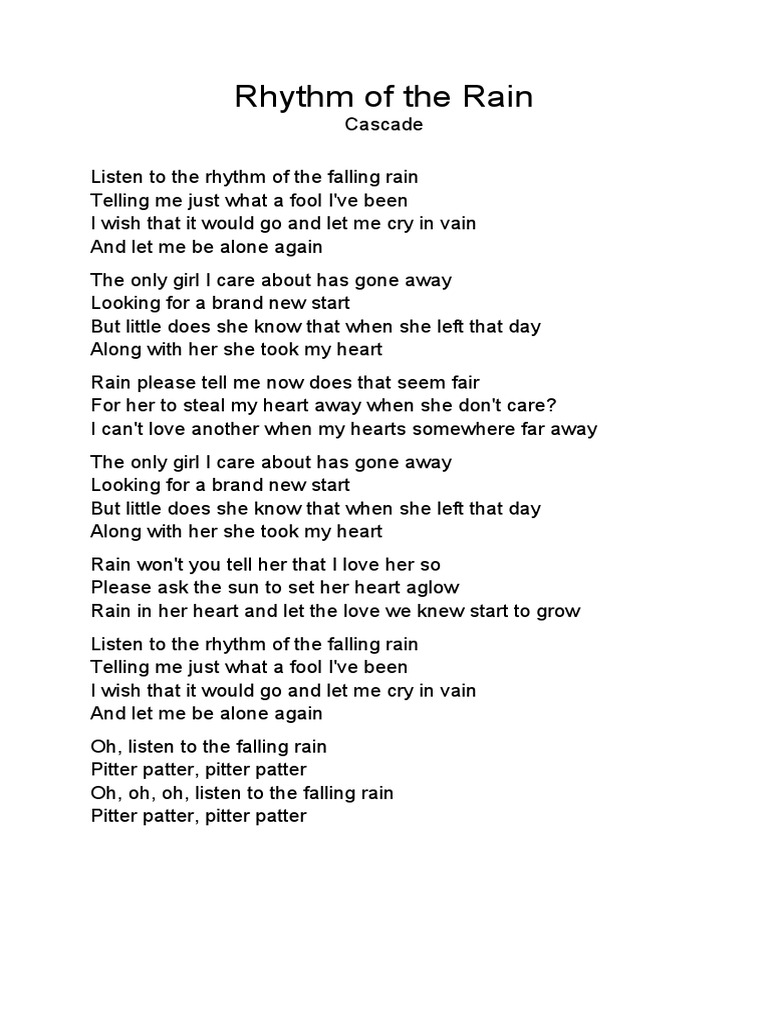 Rhythm of The Rain | PDF