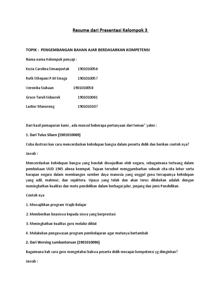 Resume Kel 3 Pba | PDF