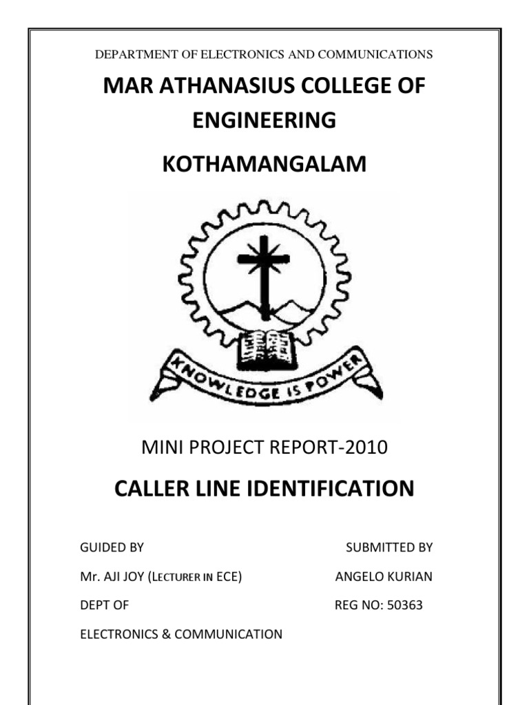 Caller Line Identification | PDF | Telephone | Microcontroller