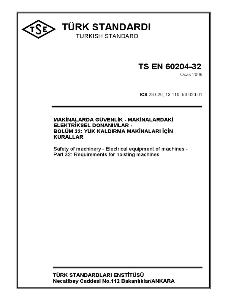 TS en 60204-32 | PDF