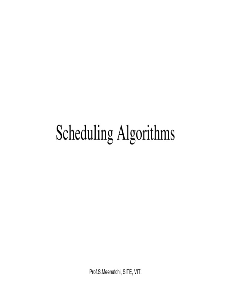 Scheduling Algorithms | Download Free PDF | Scheduling (Computing ...