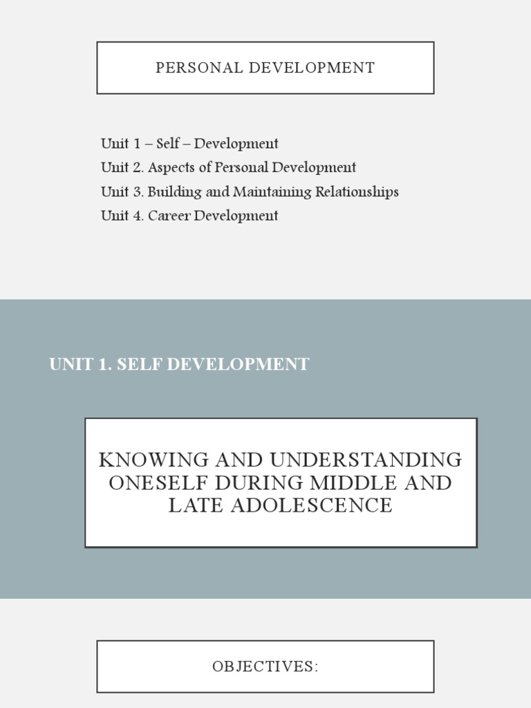 Self Development | PDF | Self | Goal