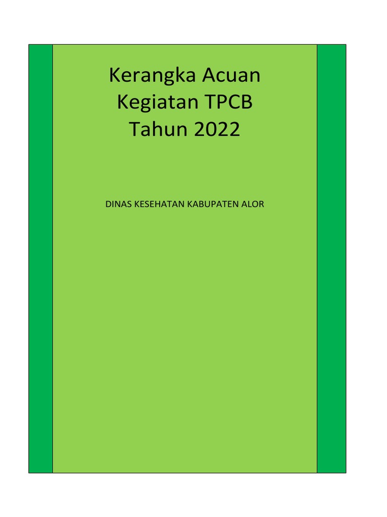 Kerangka Acuan TPCB Alor 2022 | PDF