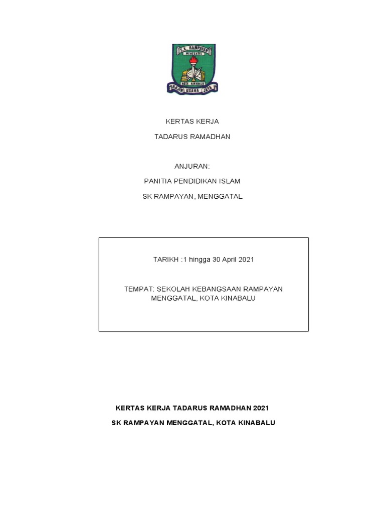 Tadarus Ramadhan SK Rampayan 2021 | PDF