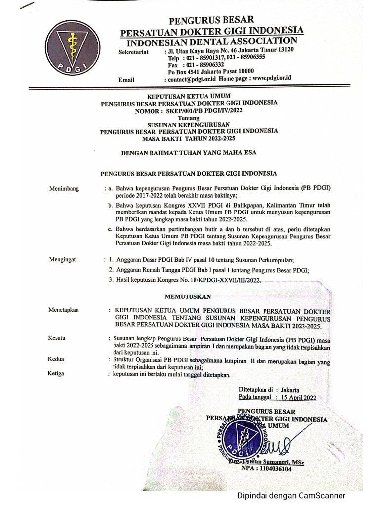 SK PB-PDGI Periode 2022-2025 | PDF