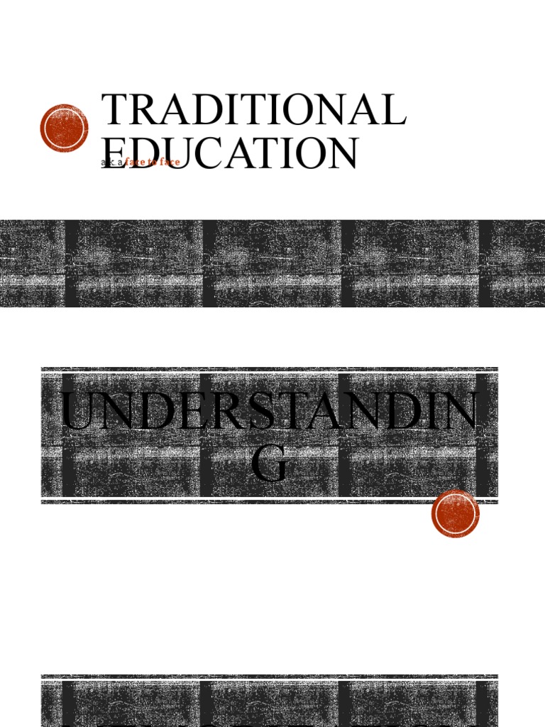 Traditional Education: Face To Face | PDF | Social Science
