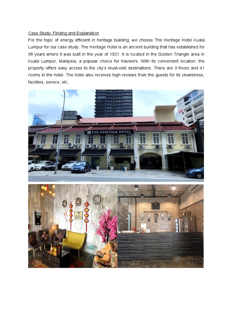 Energy Efficiency Case Study: The Heritage Hotel KL | PDF | Efficient ...