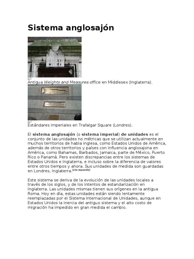 Sistema Anglosajon | PDF | Notación | Infografia