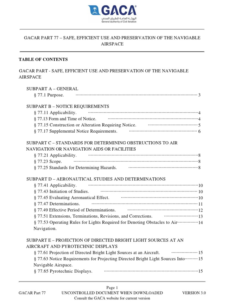 GACA Regulation | PDF | Instrument Flight Rules | Air Traffic Control