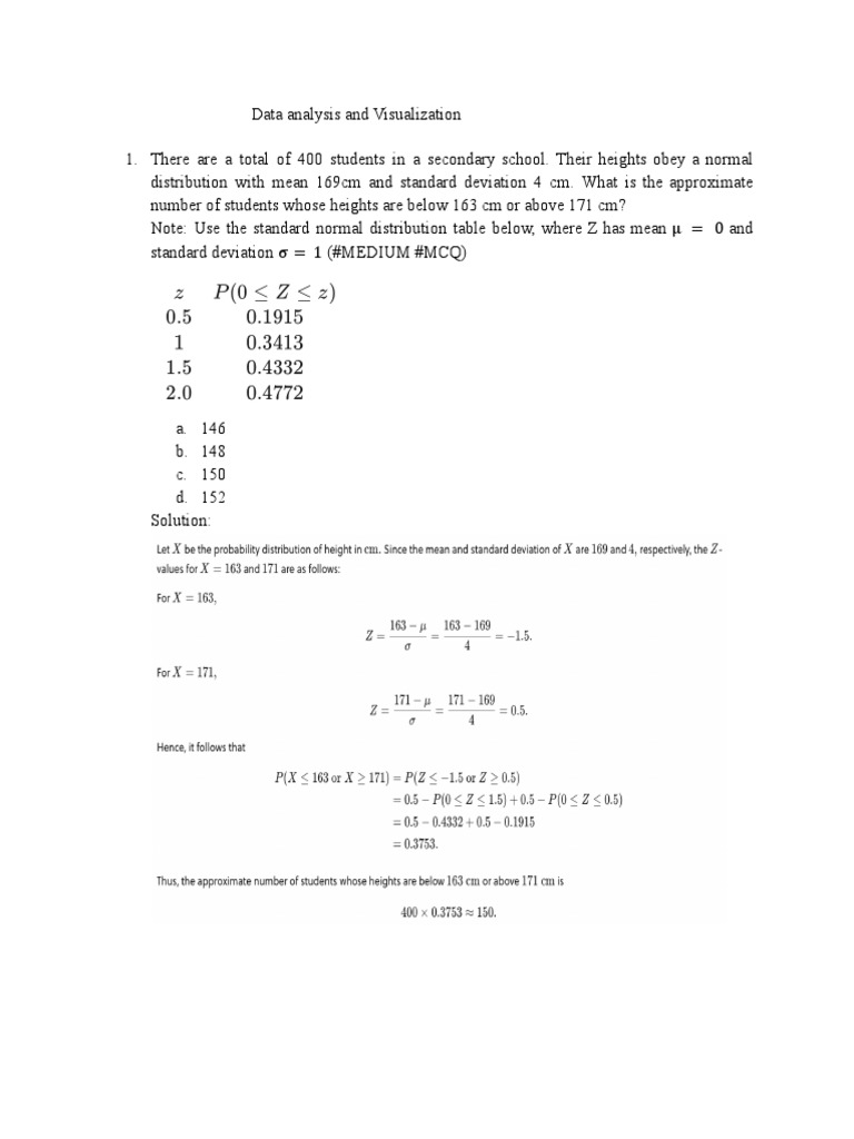 Data Analaysis and Visualization - 49Q | PDF | Eigenvalues And ...