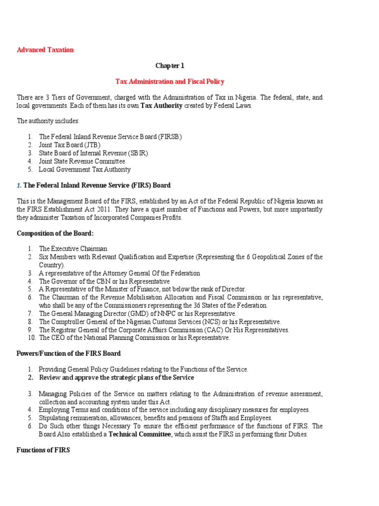 Adv Tax Note | PDF | Taxes | Expense