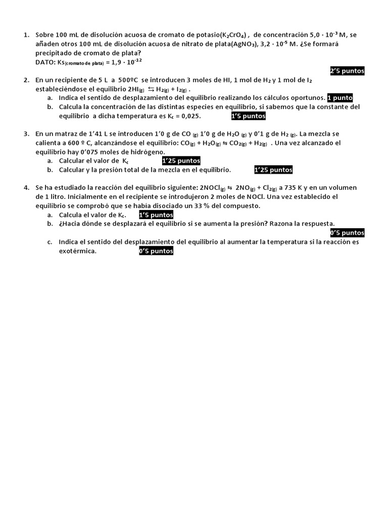 22 02 02 Química 2 Bach 2 Eval Parcial SOLUCION | PDF | Ciencia y matemáticas