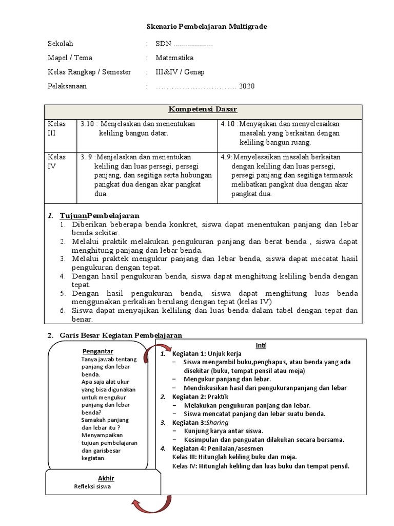 Contoh RPP MATEMATIKA | PDF