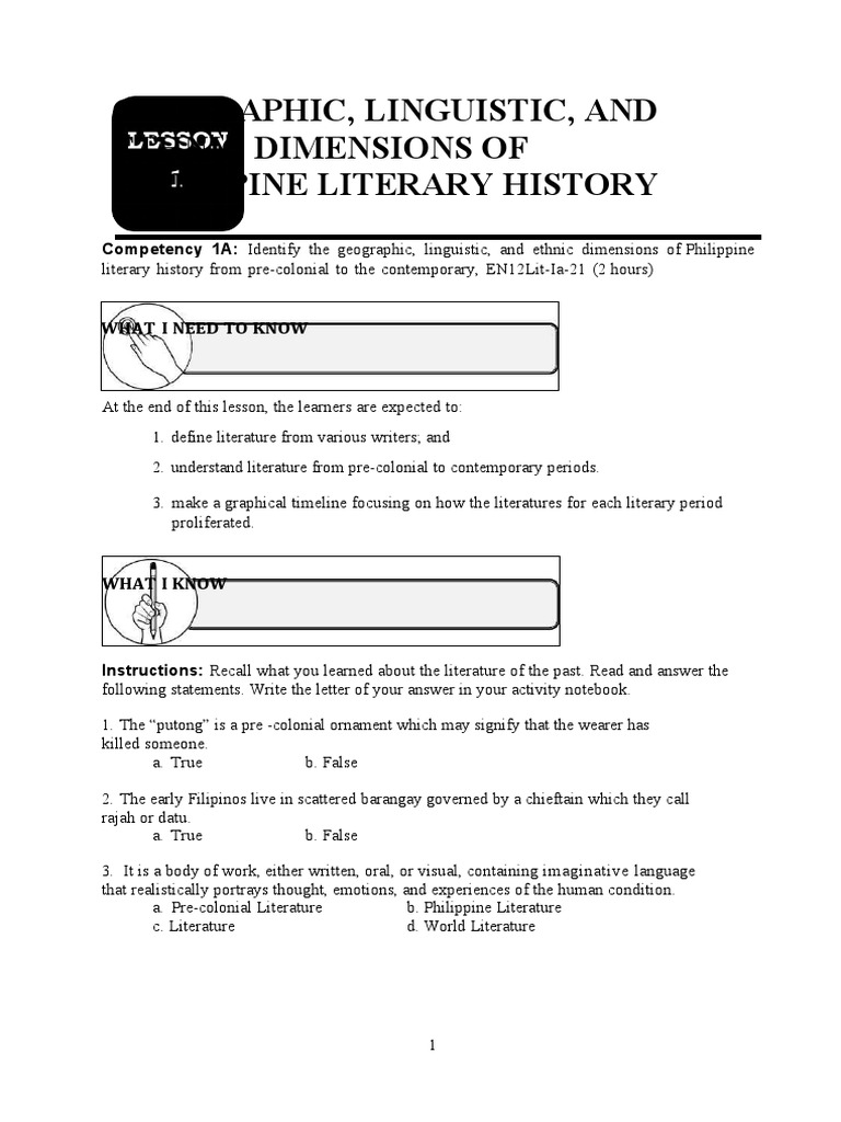Geographic, Linguistic, and Ethnic Dimensions of Philippine Literary ...