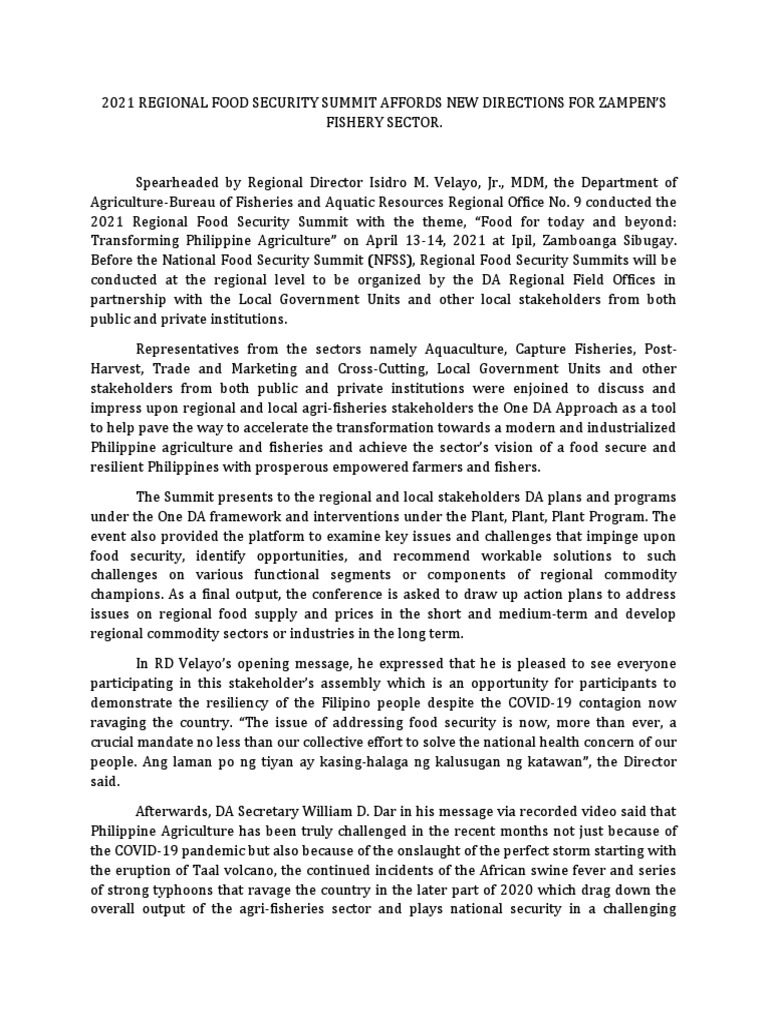 Ver 2 BFAR IX SUCCESSFULLY CONDUCTS 2021 REGIONAL FOOD SECURITY SUMMIT ...