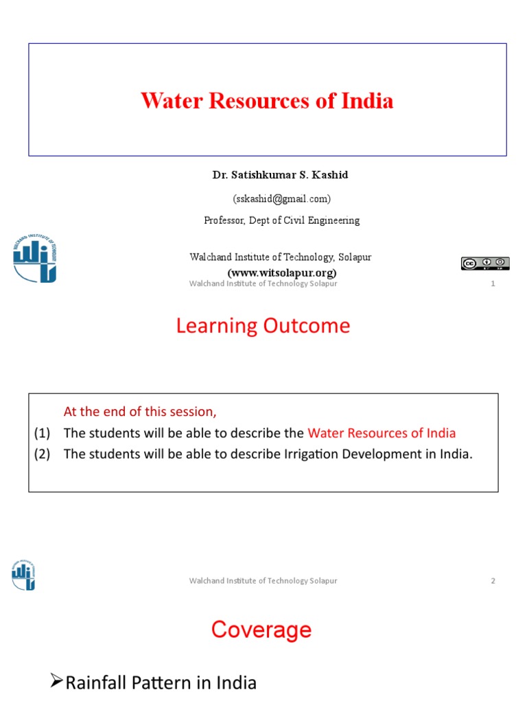 India's Water Resources and Irrigation Development | PDF | Water ...