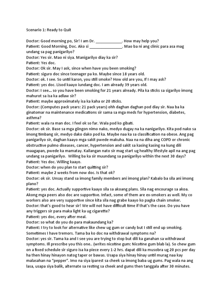 Smoking Script | PDF | Substance Related Disorders | Determinants Of Health