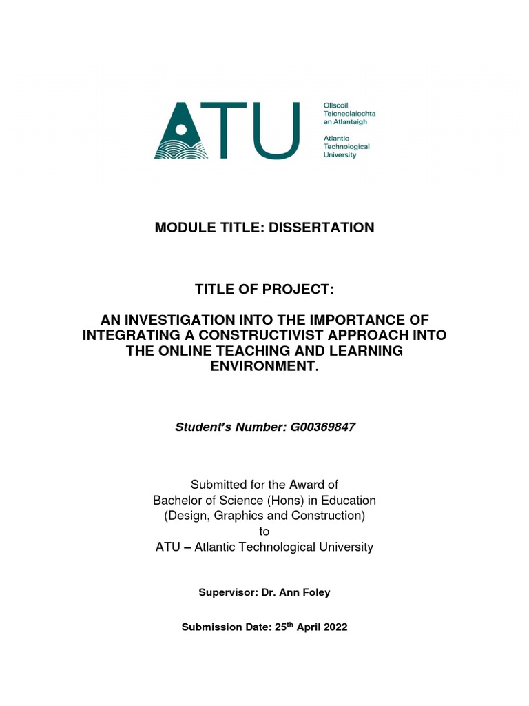 Dissertation - Aaron Blackburn | PDF | Constructivism (Philosophy Of ...