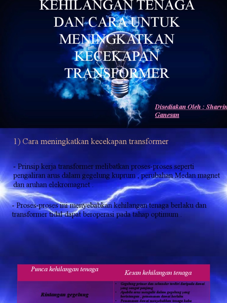 Kehilangan Tenaga Dan Cara Untuk Meningkatkan Kecekapan Transformer | PDF