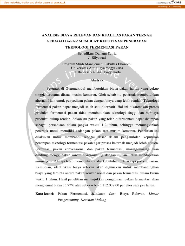 Pakan Ternak | PDF | Teknologi & Rekayasa