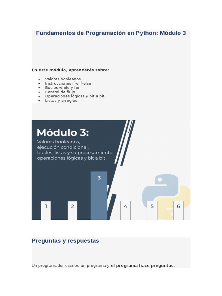 PCAP - Programming Essentials in Python 1 - Modulo 03 | PDF | Programación de computadoras ...