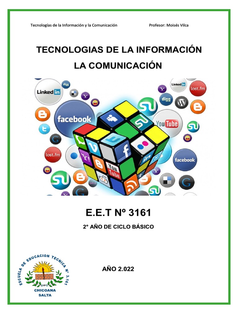 Cartilla Tics - 2 Año Ciclo Basico | PDF | Hardware de la computadora | Periférico
